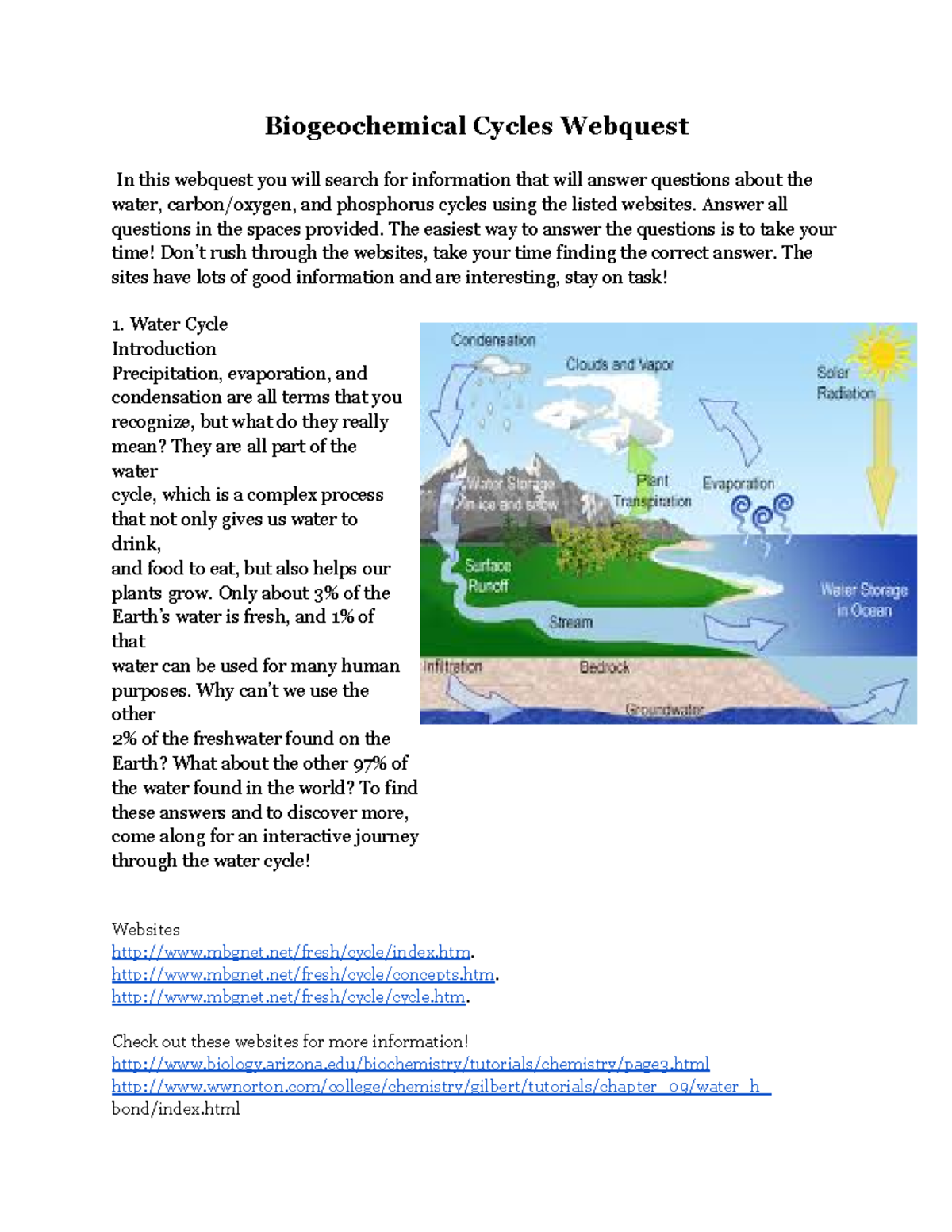 Nathan'Yel Mc Rae - Biogeochemical Cycles Webquest - Biogeochemical ...