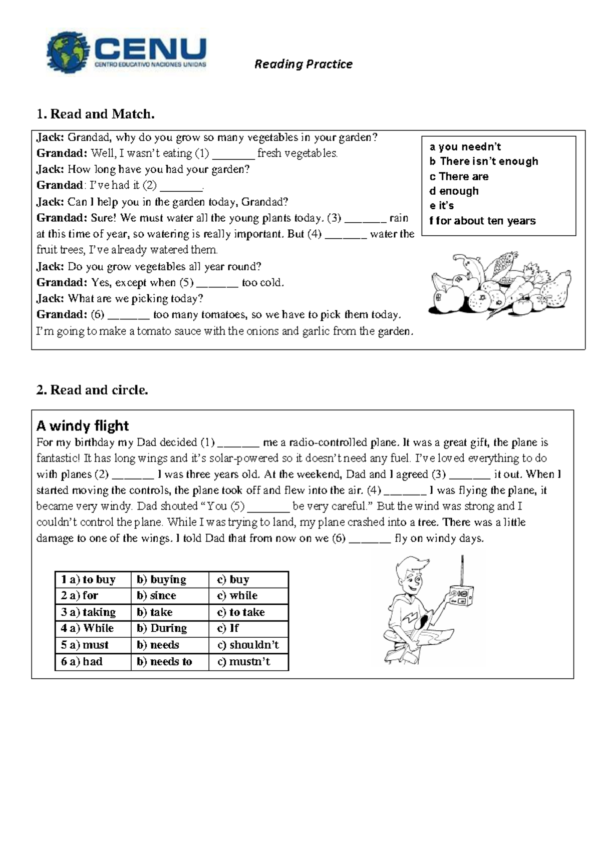 6TH G Reading Practice - material para repaso de examenes - Reading ...