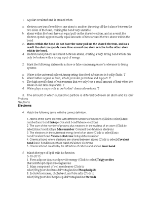 Lab Exercise 6 Review Questions (Epithelium) - BIOL-2401 - TCCD - Studocu
