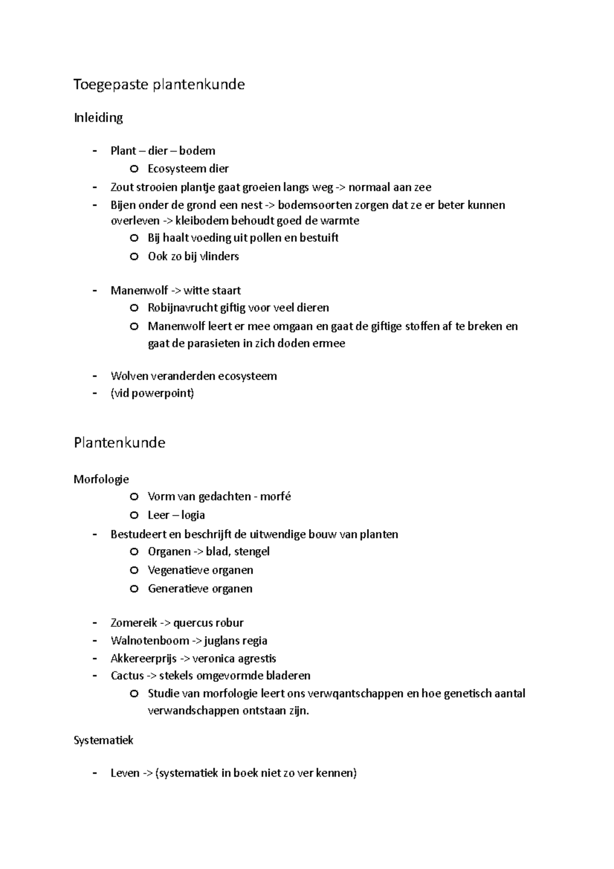 Toegepaste plantenkunde - Toegepaste plantenkunde Inleiding - Plant ...