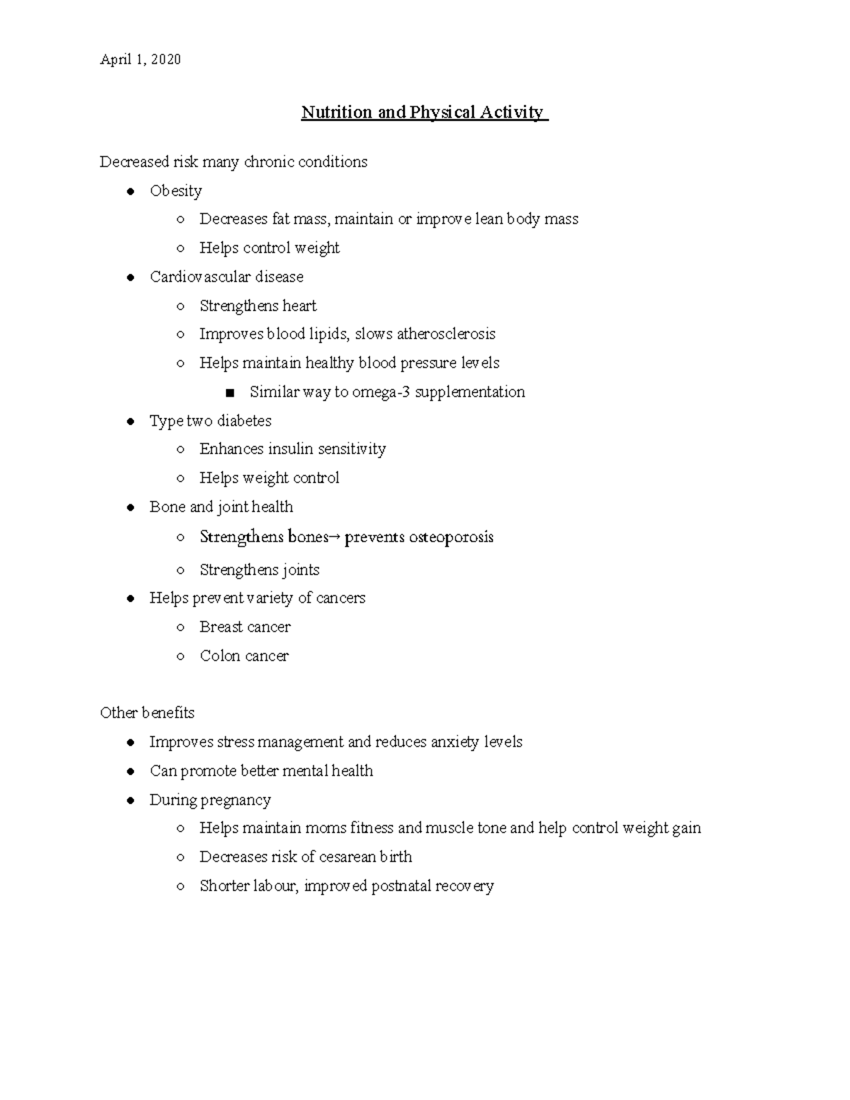 Nutrition and Physical Activity - Nutrition and Physical Activity ...