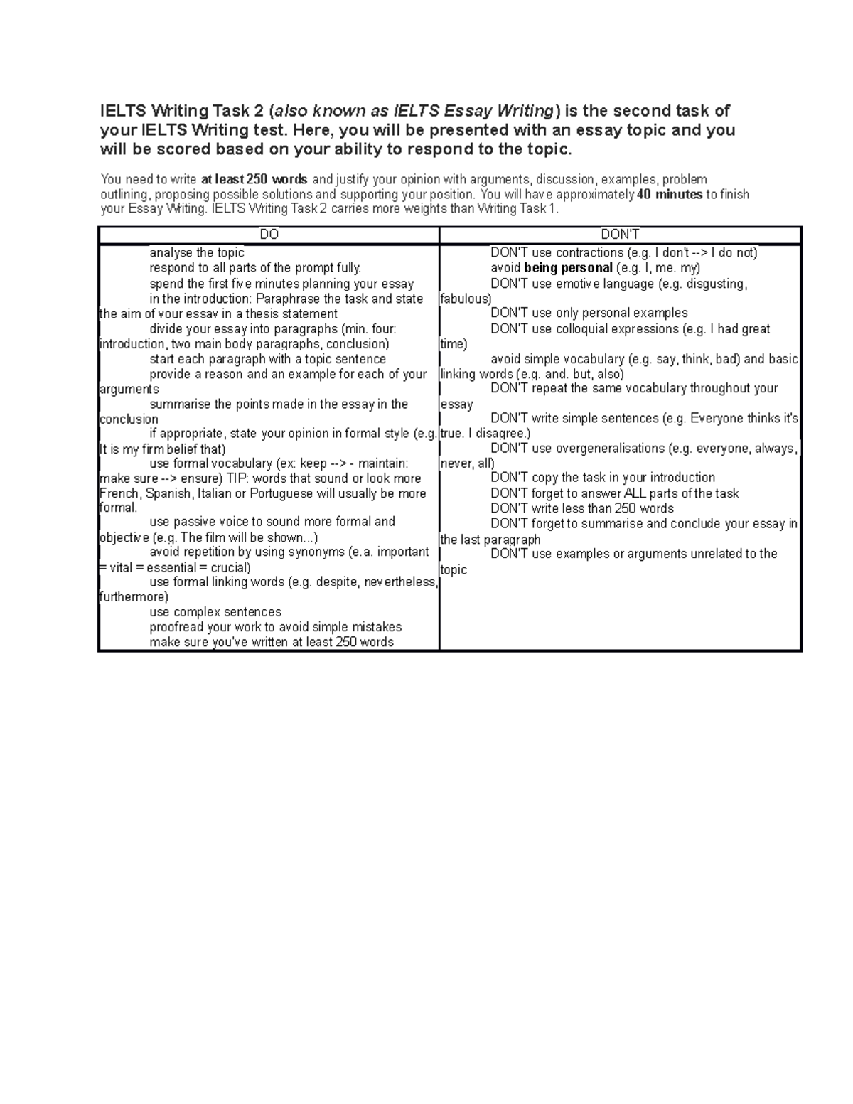 Ielts Writing Task 2 TIPS For Student IELTS Writing Task 2 also