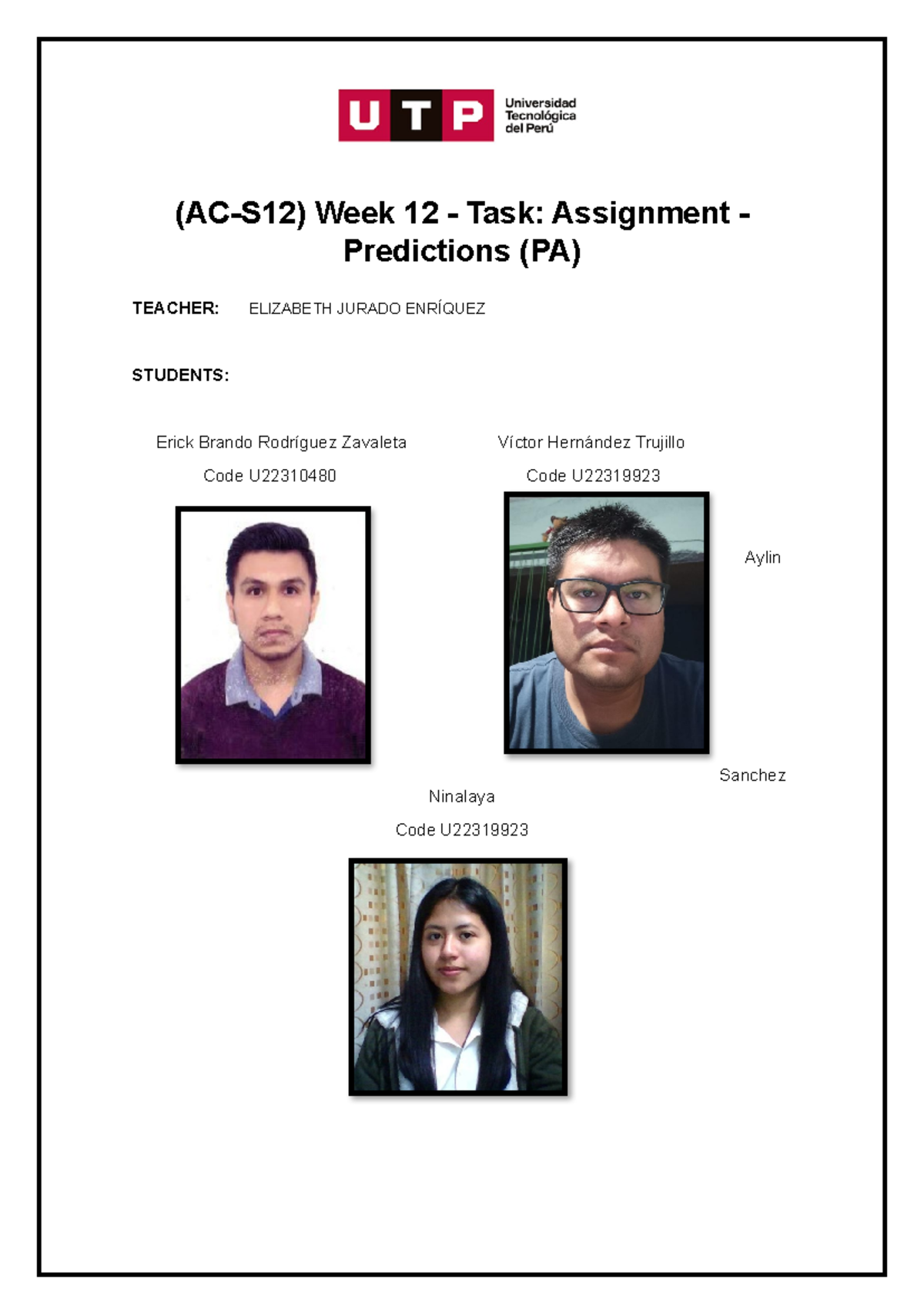 (AC-S12) Week 12 - Task - Assignment - Predictions (PA) - Ingles IV - (AC-S12) Week 12 - Task ...