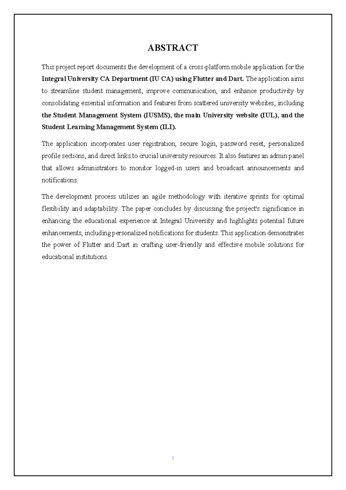 Thesis CA321 - I ABSTRACT This project report documents the development ...