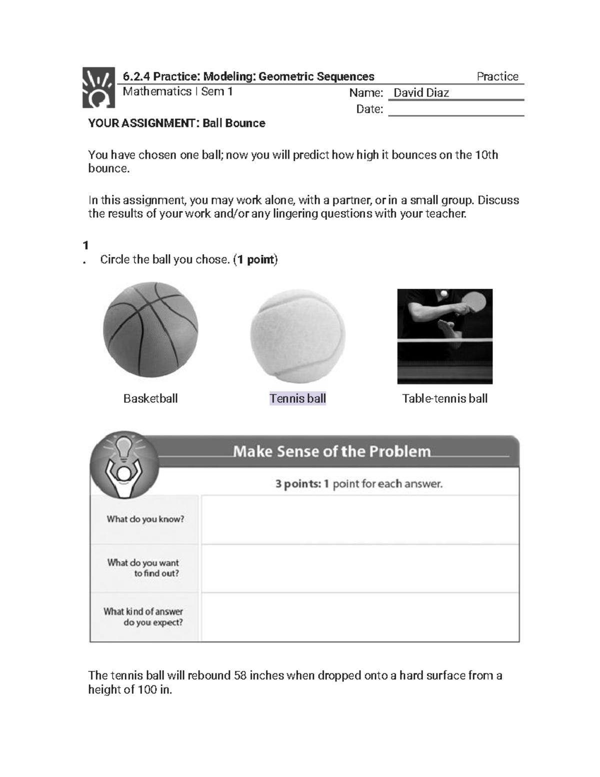 6.2.4 Practice - Modeling: Geometric Sequences (Practice) - 6.2 ...