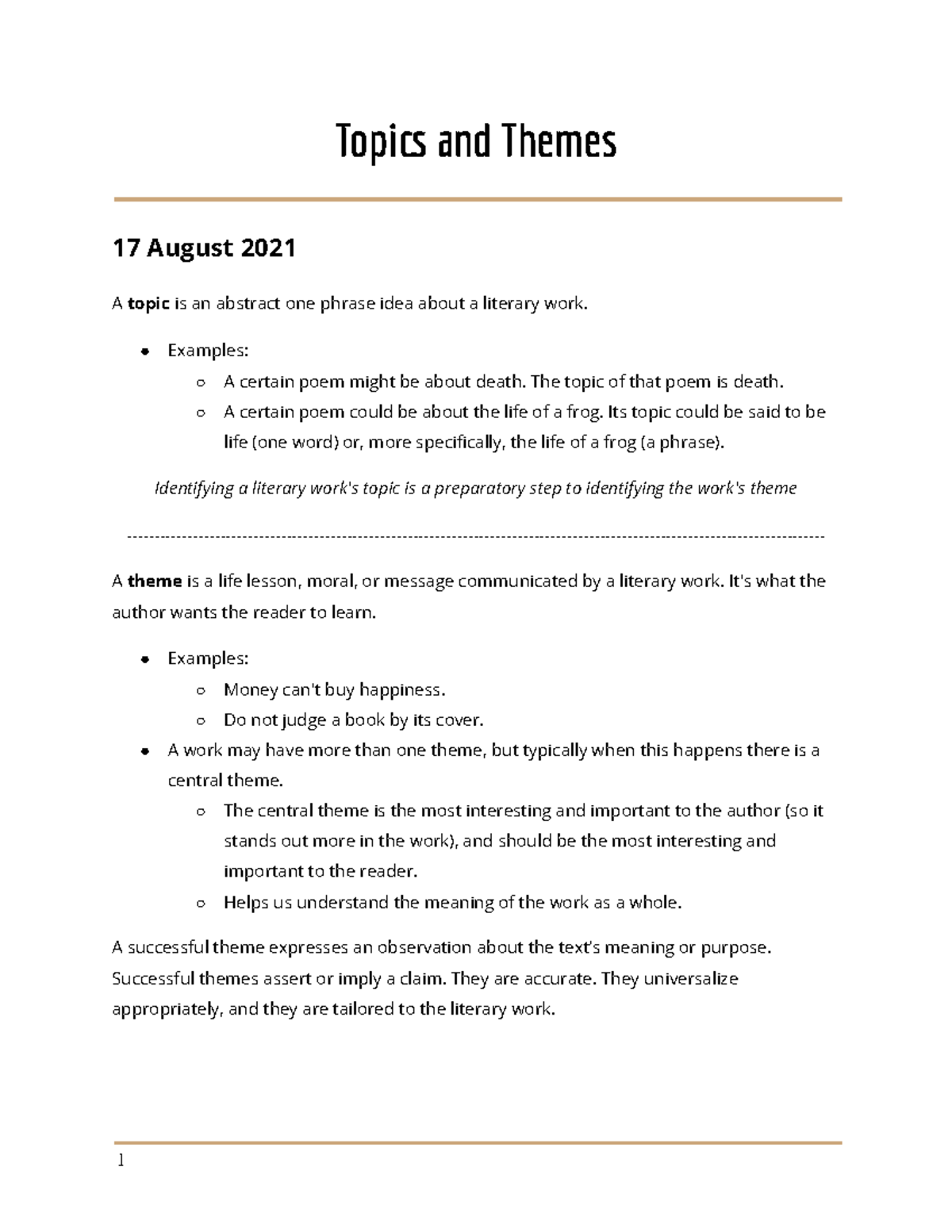 Topics and Themes (and how to make your theme more universal, tailored ...