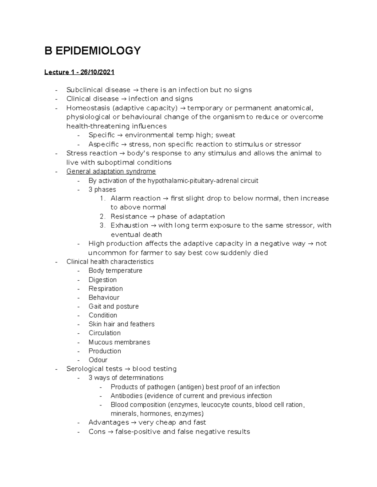 Veterinary Epidemiology and Economics - B EPIDEMIOLOGY Lecture 1 - 26 ...