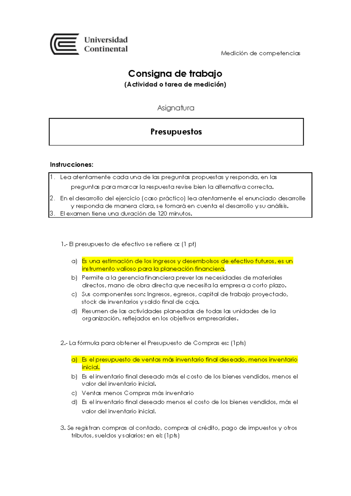 Consigna -JEAN- Final - Medición de competencias Consigna de trabajo (Actividad o tarea de ...