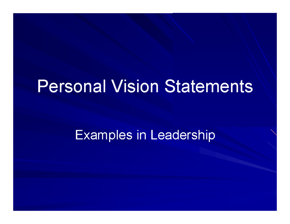 Poenitz mentoring com Personal Vision Statement Compatibility Mode ...