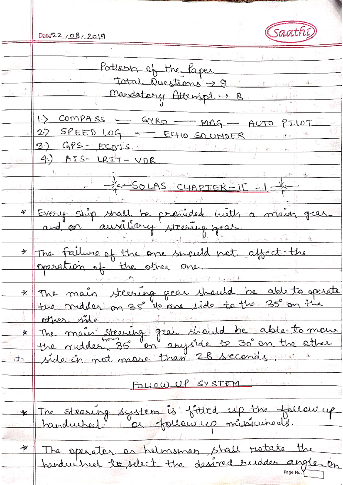 Capt karmakar BEQ notes 1 2 - Saathi Pattern of the Paper Total ...