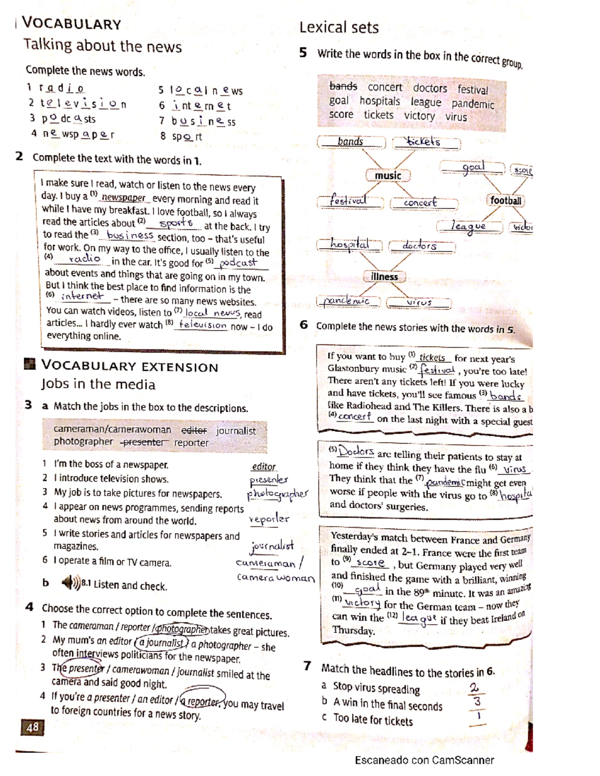 Unit 8 Workbook - Desarrollo de la unidad 8 de ingles - Ingles - Studocu