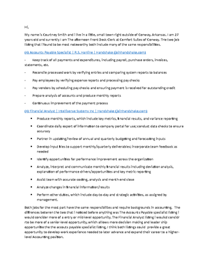 module 1-one discussion - Hello, My name is Katie, I currently live in ...