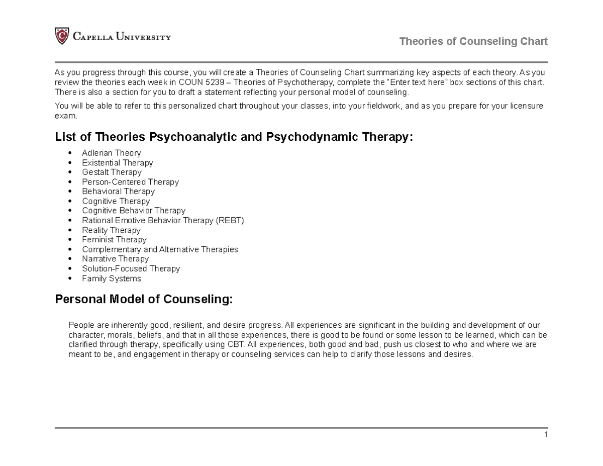 U8A1 Chart - As you progress through this course, you will create a ...