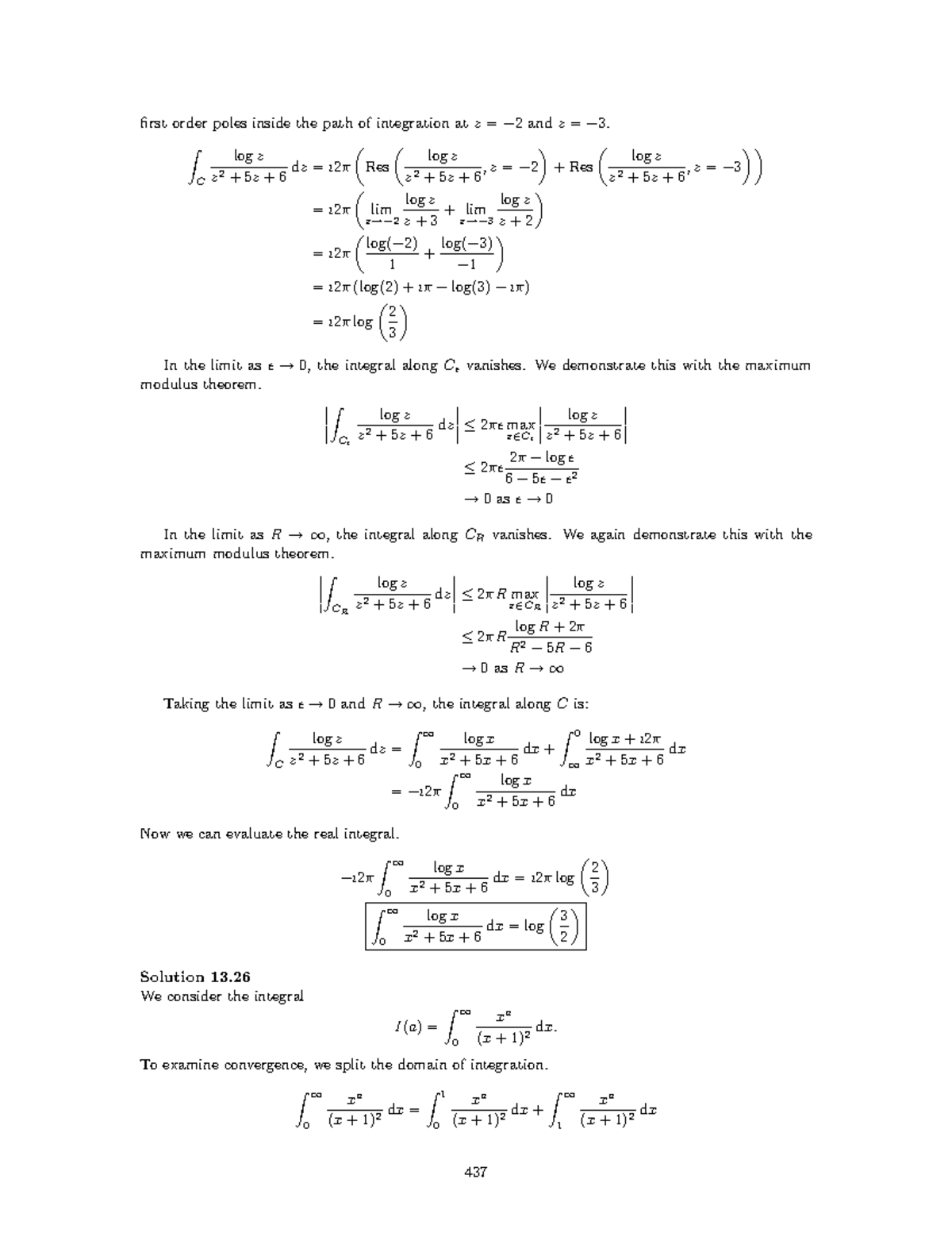 Ref MATH Adv Math Methods Sean Mauch-115 - first order poles inside the ...
