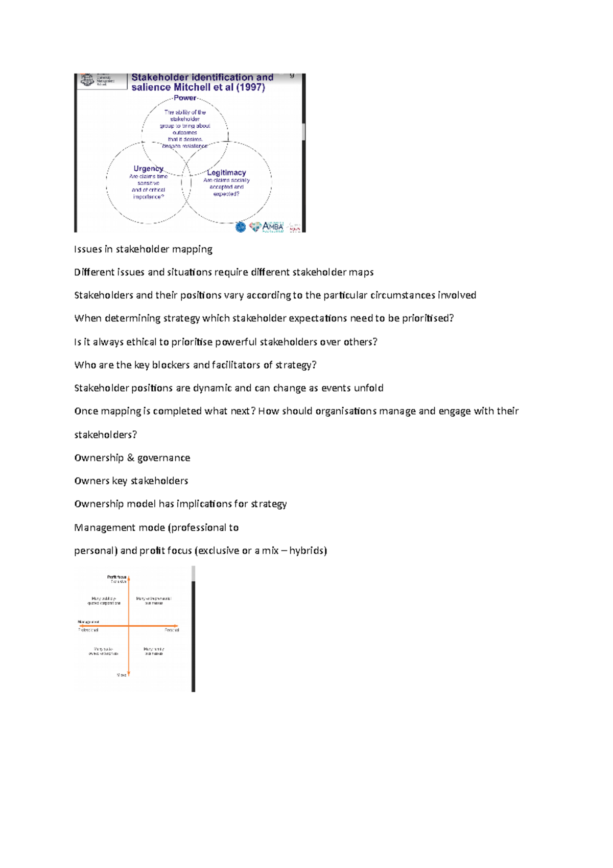 Issues in stakeholder mapping - Issues in stakeholder mapping Different ...
