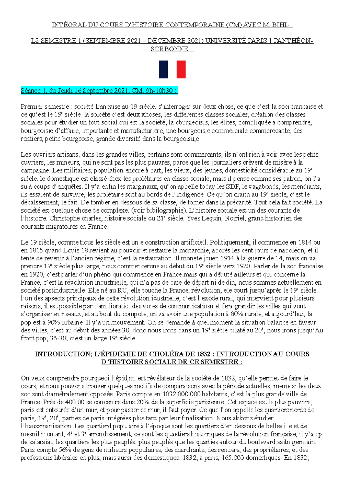 Cours Complet D' Histoire - INTÉGRAL DU COURS D’HISTOIRE CONTEMPORAINE ...
