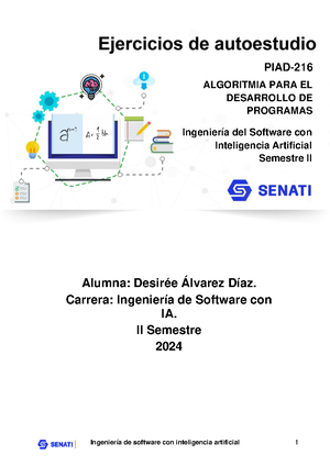 Algoritmia -entregable 1- Rioja - ENTREGABLE I Curso: Algoritmia para ...