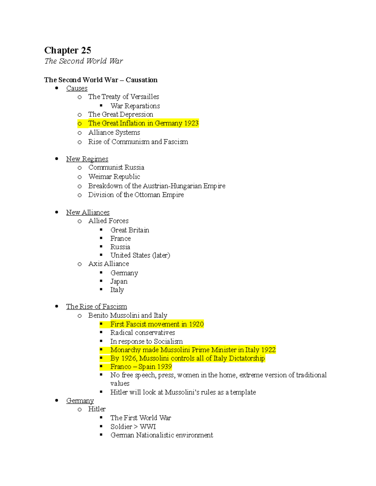 Chapter 25 - The Second World War - Chapter 25 The Second World War The ...