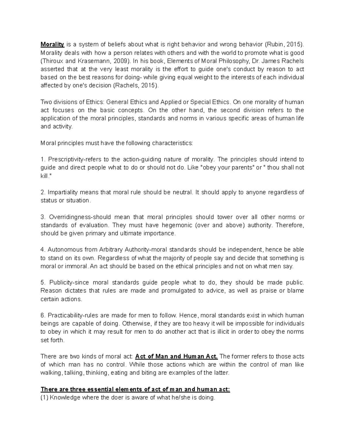 Ethics - 2022 Edition Gallinero, et - Morality is a system of beliefs ...