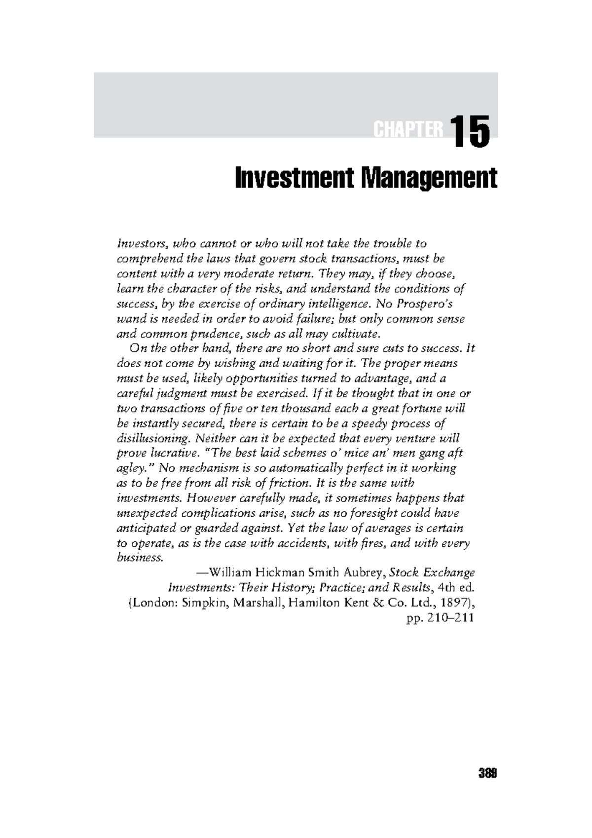 Chapter 15 - How the economic system works - CHAPTER 15 Investment ...