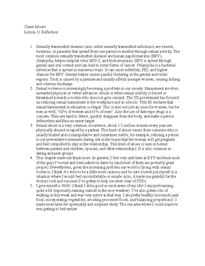 Lesson 1 Reflection Assignment - Lesson 1 Reflection Assignment ...