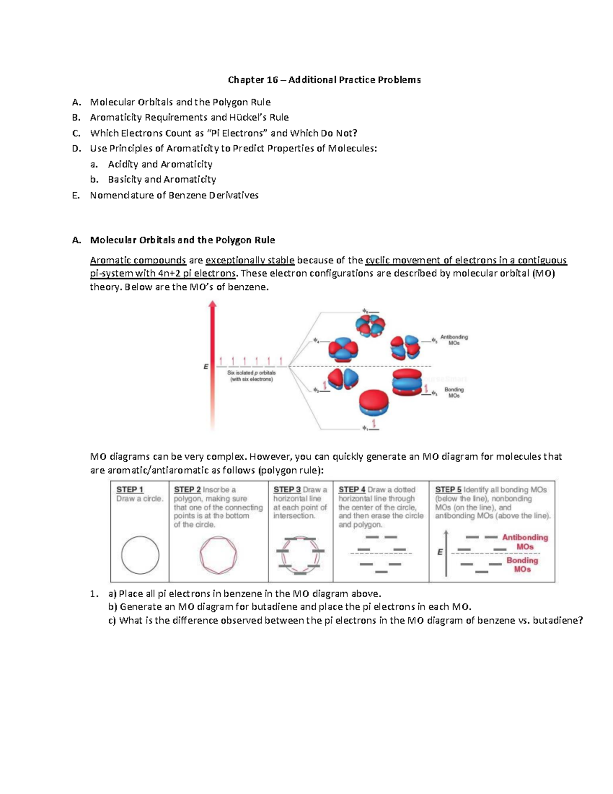 Molecular orbitals and Polygon rule - Chapter 16 – Additional Practice ...