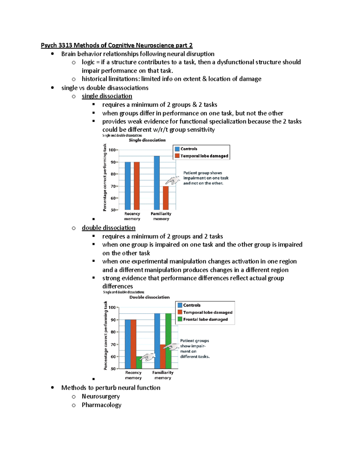 Psych 3313 Methods of Cognitive Neuroscience part 2 - o historical ...