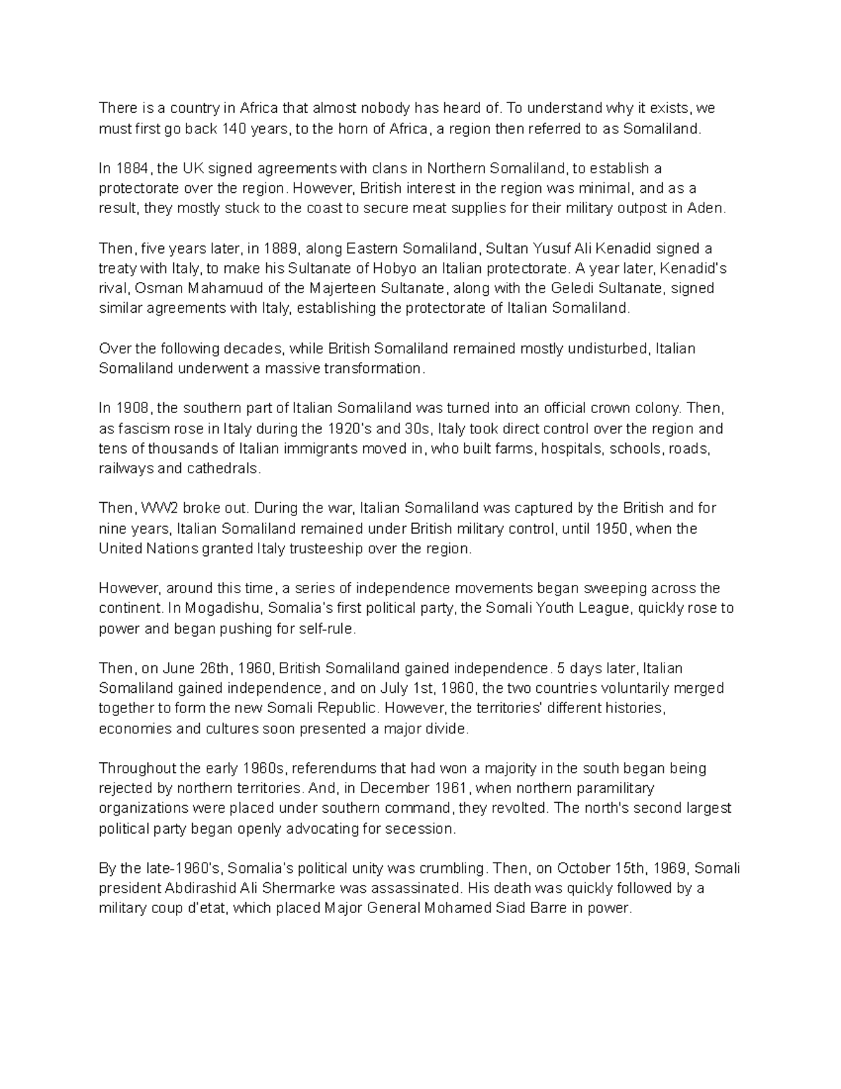 Somaliland - fndnd - There is a country in Africa that almost nobody ...