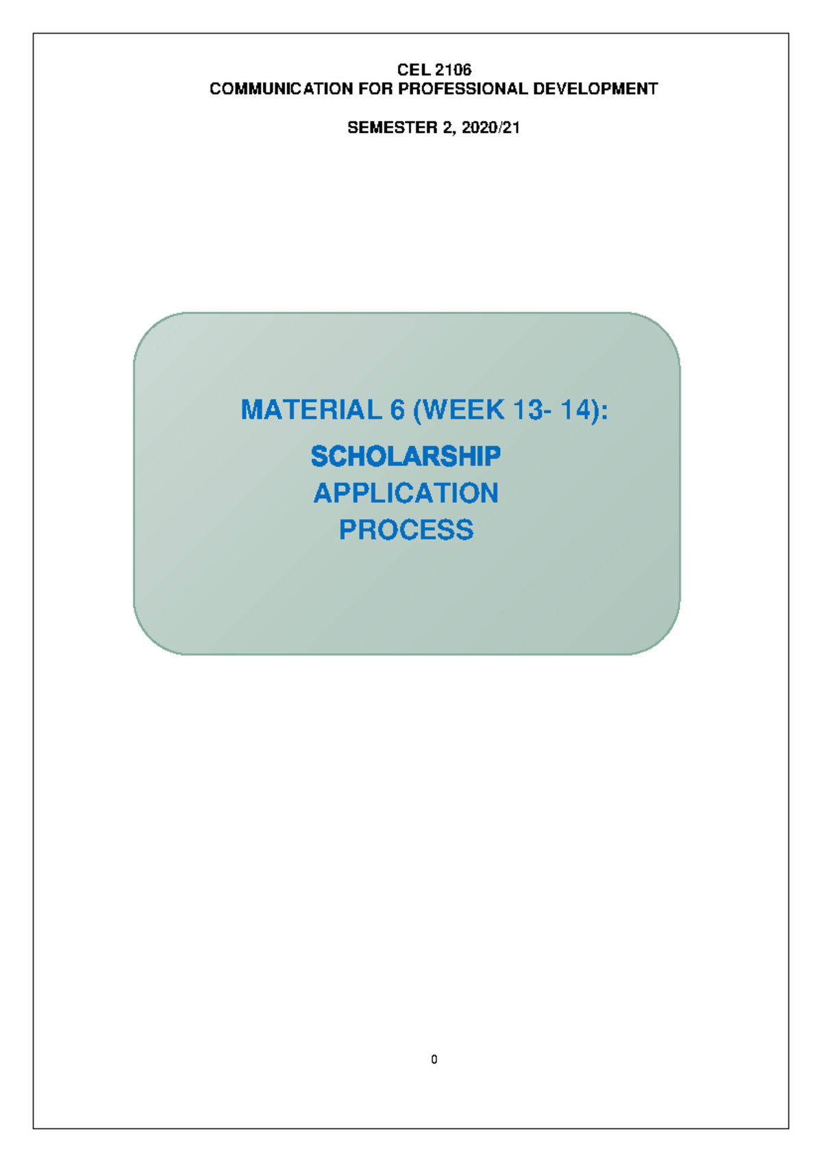 Cel2106 Class Material 6 Week 13 14 Cel 2106 Communication For