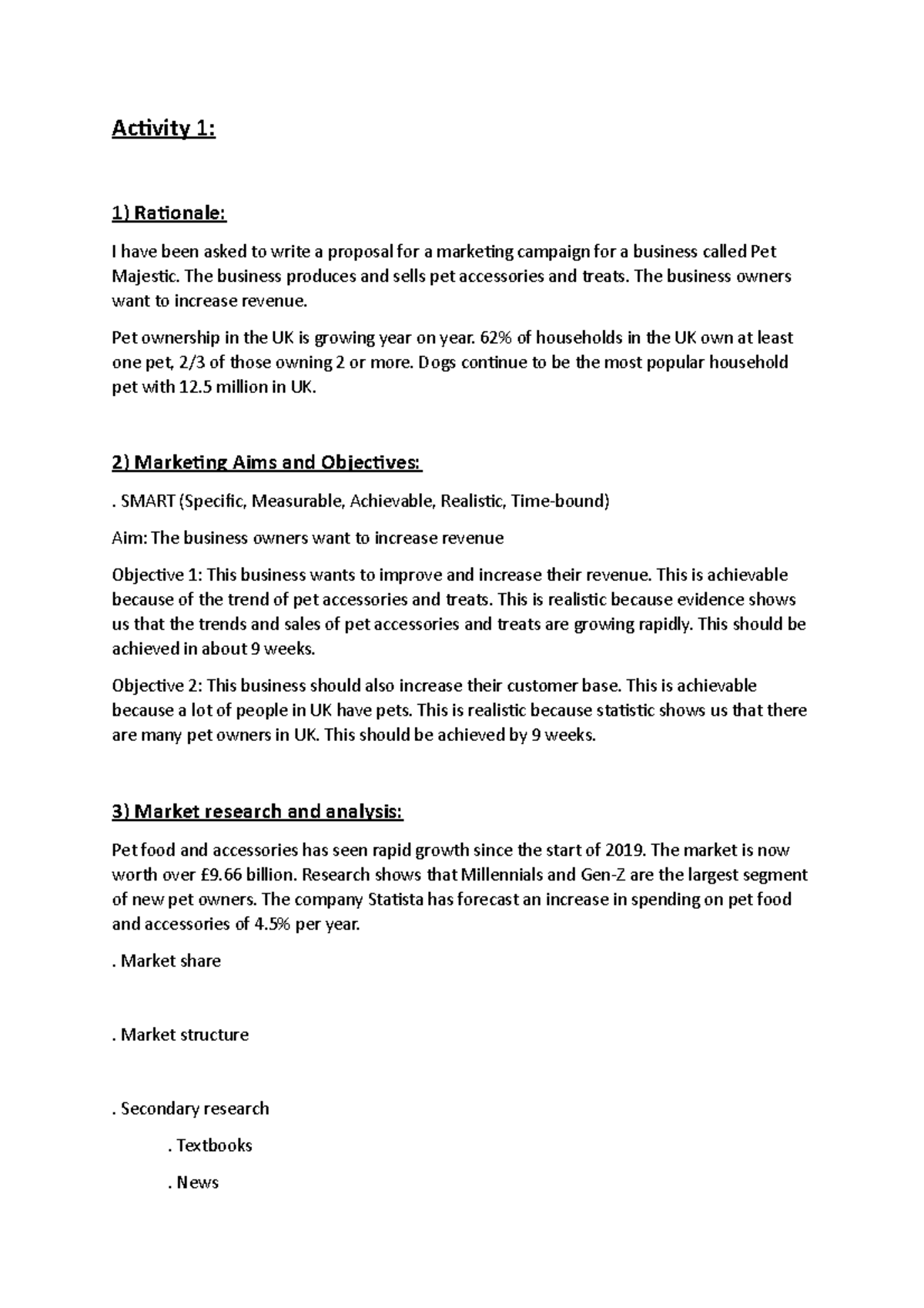 Unit 2 structure - ... - Activity 1: 1) Rationale: I have been asked to ...