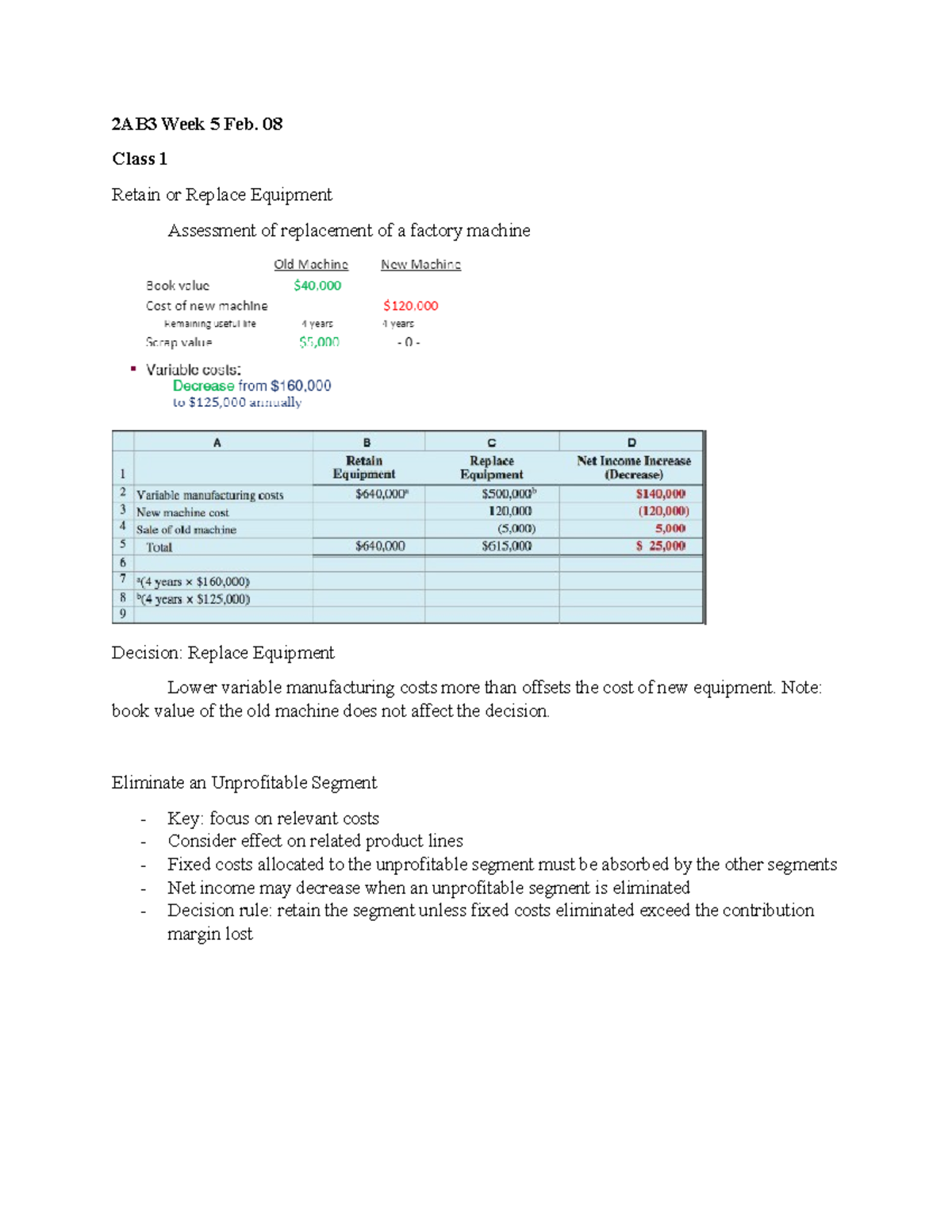 Week 5 Feb 8 - Khalid Nainar - 2AB3 Week 5 Feb. 08 Class 1 Retain or ...