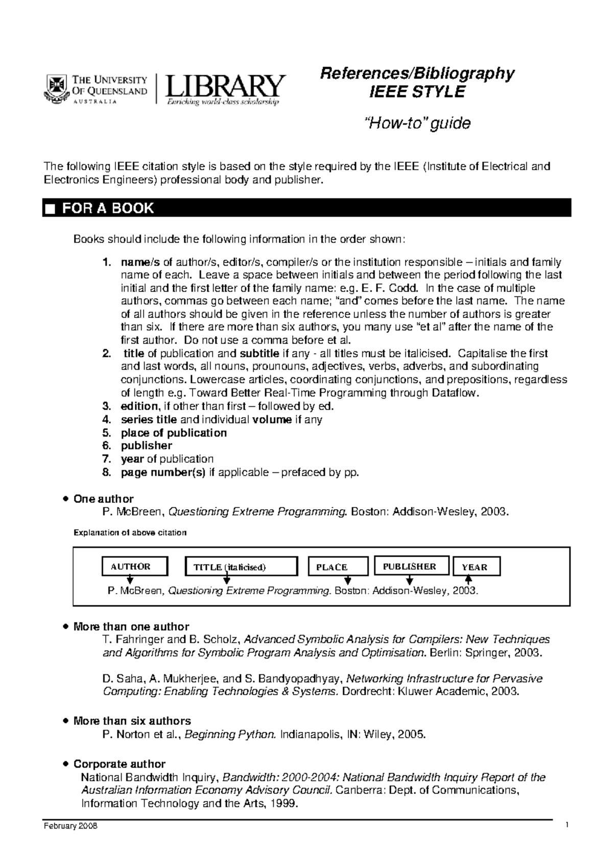 Referencias-IEEE - data - References/Bibliography IEEE STYLE “How-to ...