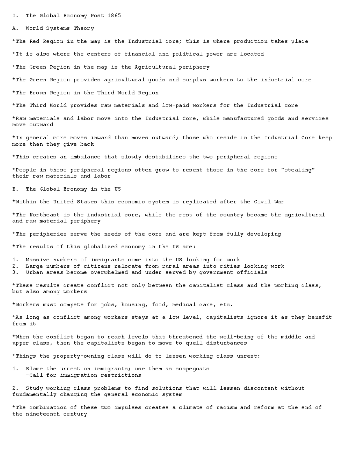 Industrialization and America - professor Deborah Rayner - I. The ...