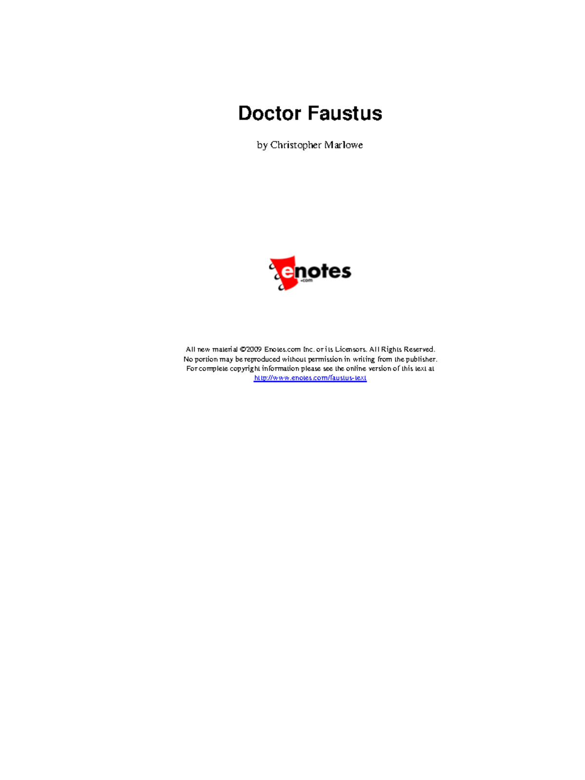 Doctor Faustus - play by Christopher Marlowe - Doctor Faustus by ...