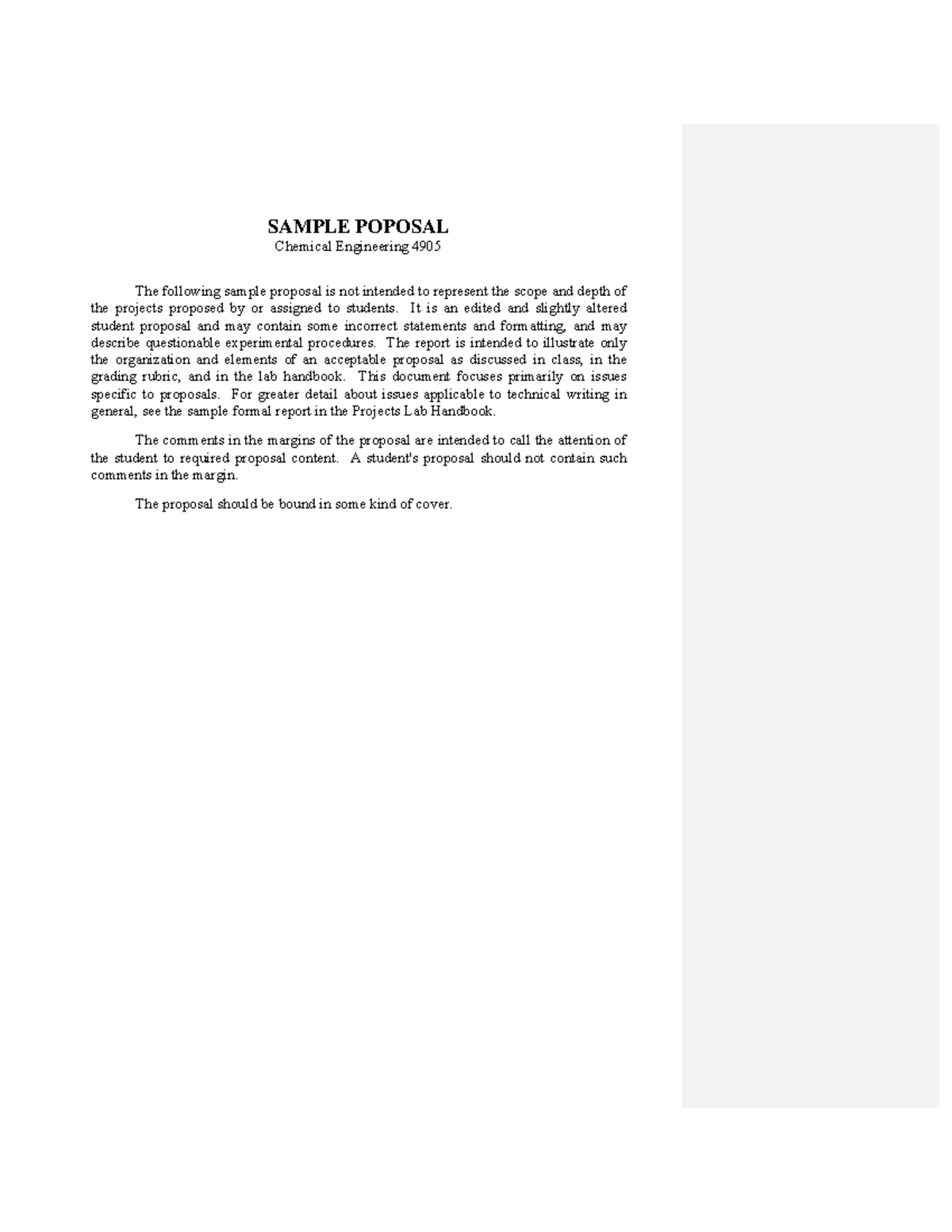 Example-proposal - ...................... - SAMPLE POPOSAL Chemical ...