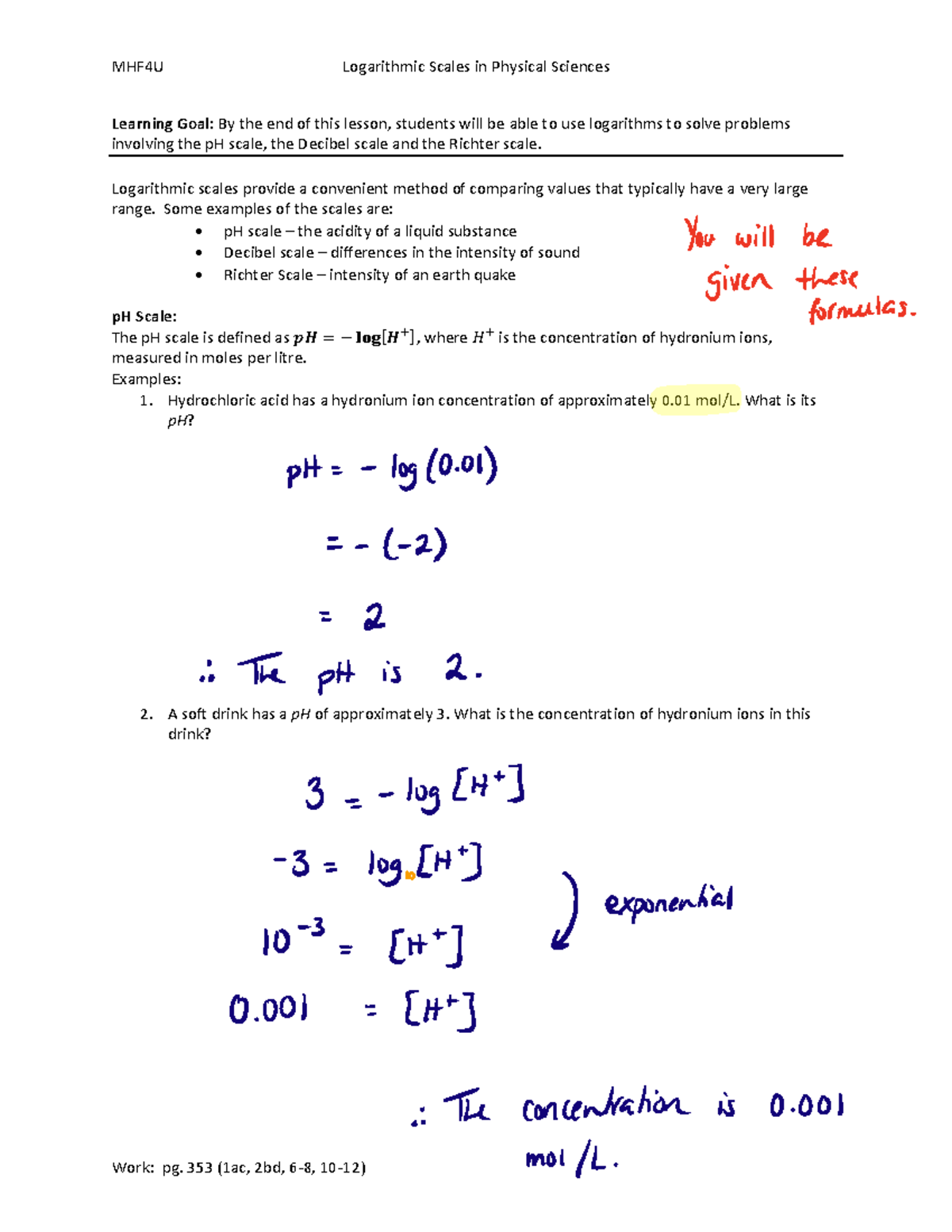 5 Logarithmic Scales in the Physical Sciences - Warning: TT: undefined ...