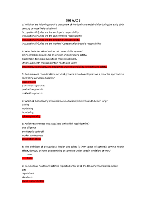 Occupational Health and Safety Group Presentation - Occupational Health ...