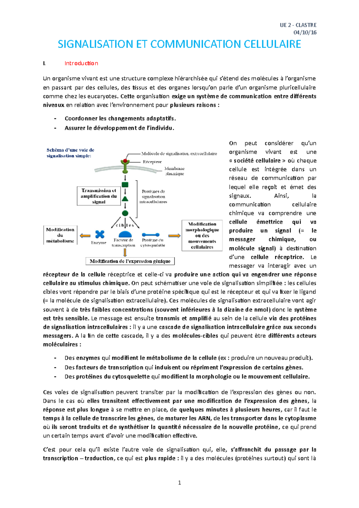 Signalisation et communications cellulaires - 04/10/ SIGNALISATION ET ...