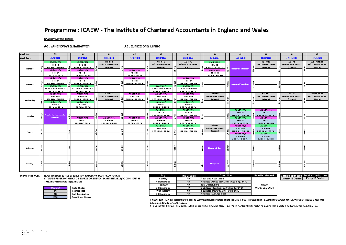 Icaew FT Sep - Dec-202309 PREU - Programme : ICAEW - The Institute of ...