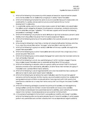 Socio 210 W5 - ... - What distinguishes normative conformity from ...