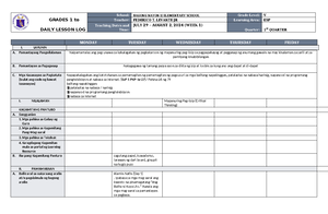 DLL Araling- Panlipunan-5 Q1 W1 - GRADES 1 to 10 DAILY LESSON LOG School: BAGONG NAYON II ELEM ...