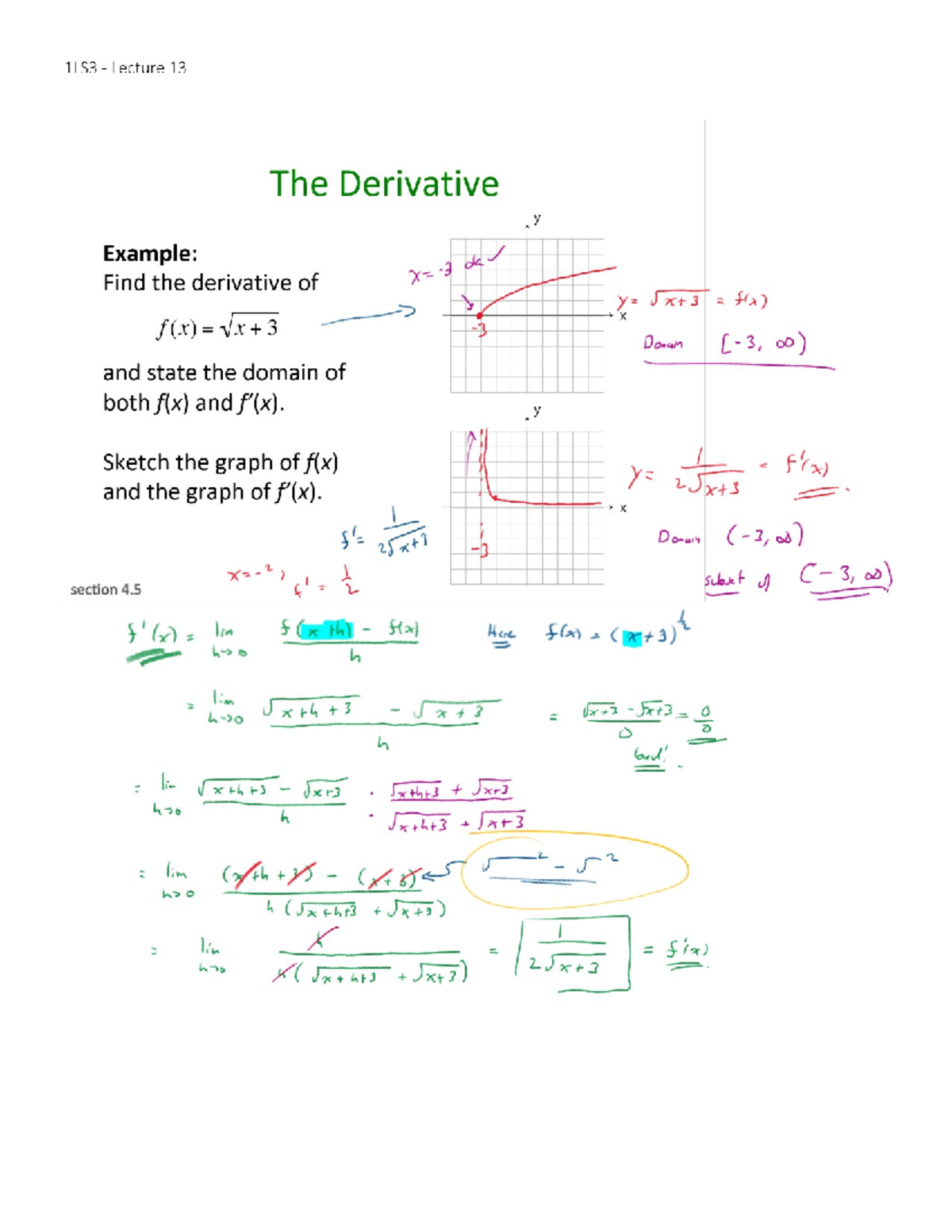 1LS3 - Lecture 13 - W24 - Math 1Ls3 - Studocu