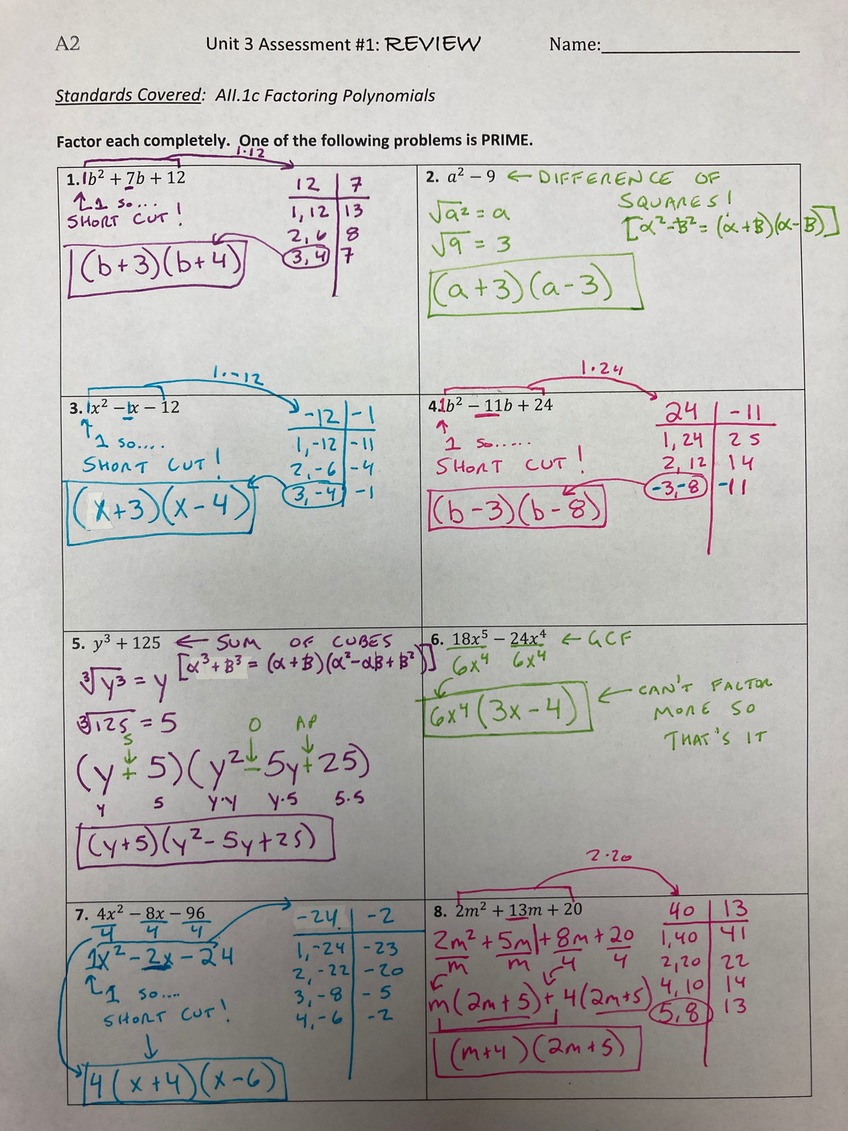 Unit 2 Review Assessment #1 Solutions - Studocu