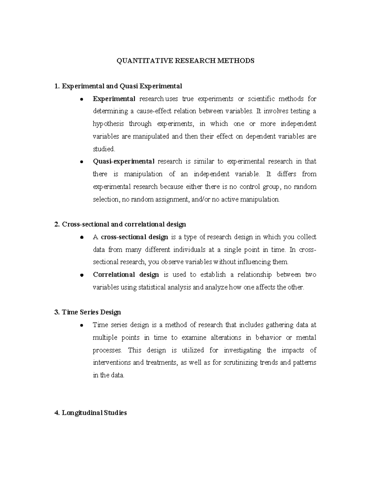 Quantitative Methods Meaning