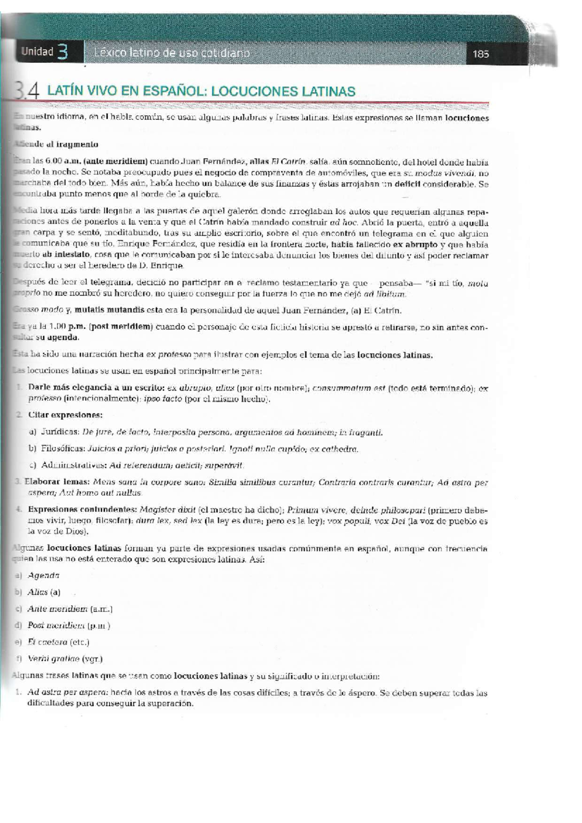 Locu1 - Locuciones latinas - etimologia - Studocu