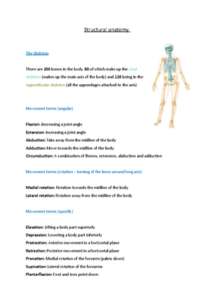 Subject Outline - Structural Anatomy - SUBJECT OUTLINE 92511 Structural ...