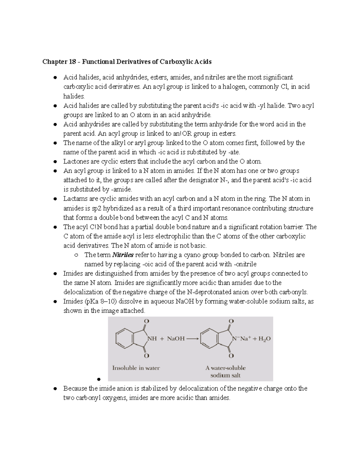 Part 3 - Organic Chemistry (Brown) Notes - Chapter 18 - Functional ...