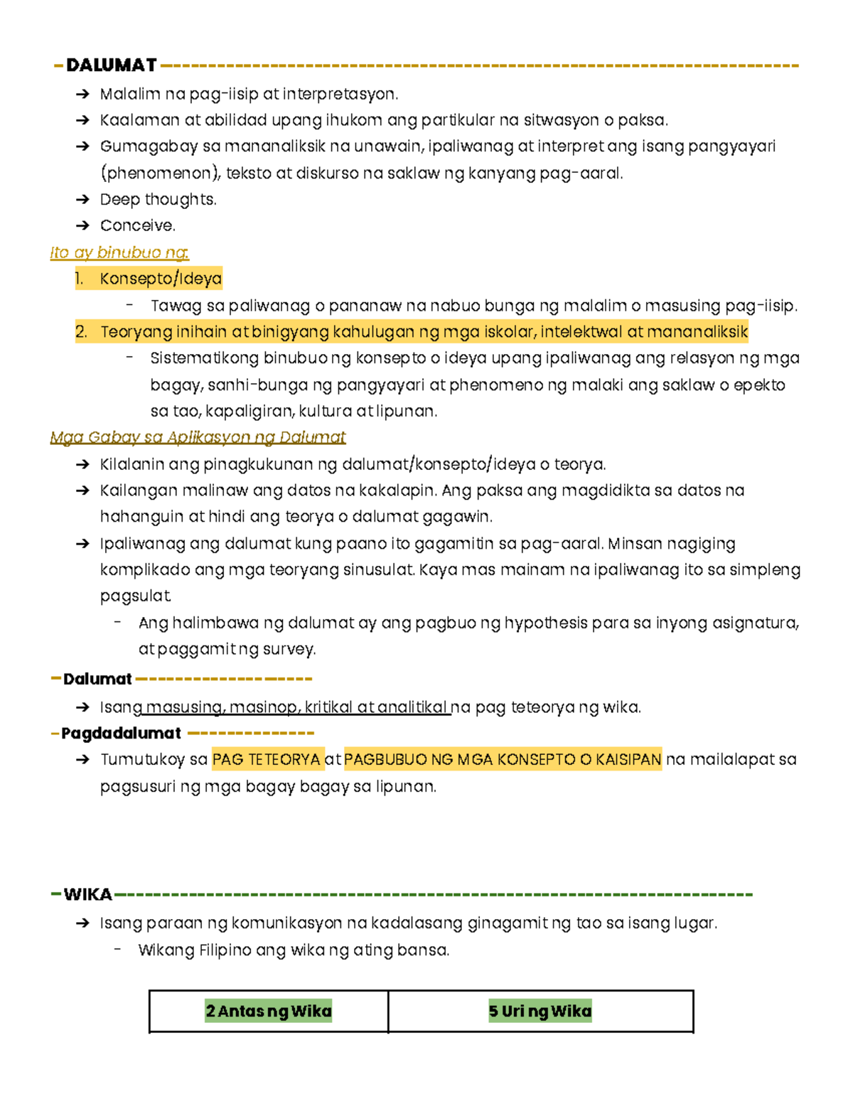 Dalumat - – DALUMAT —- Malalim na pag-iisip at interpretasyon. Kaalaman ...