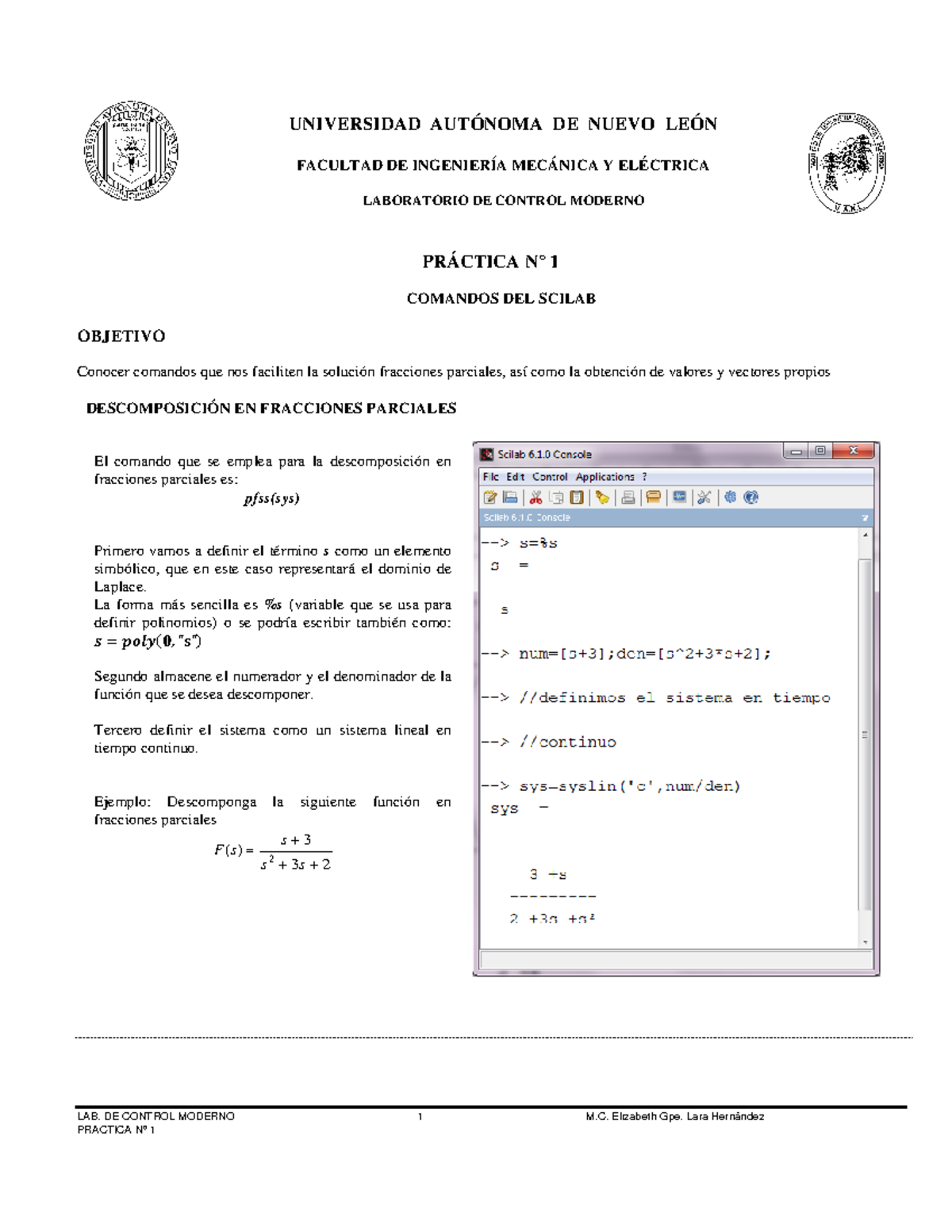 1 CM Scilab 2021 - Practica 1 - Control Moderno Y Laboratorio - UANL - Studocu