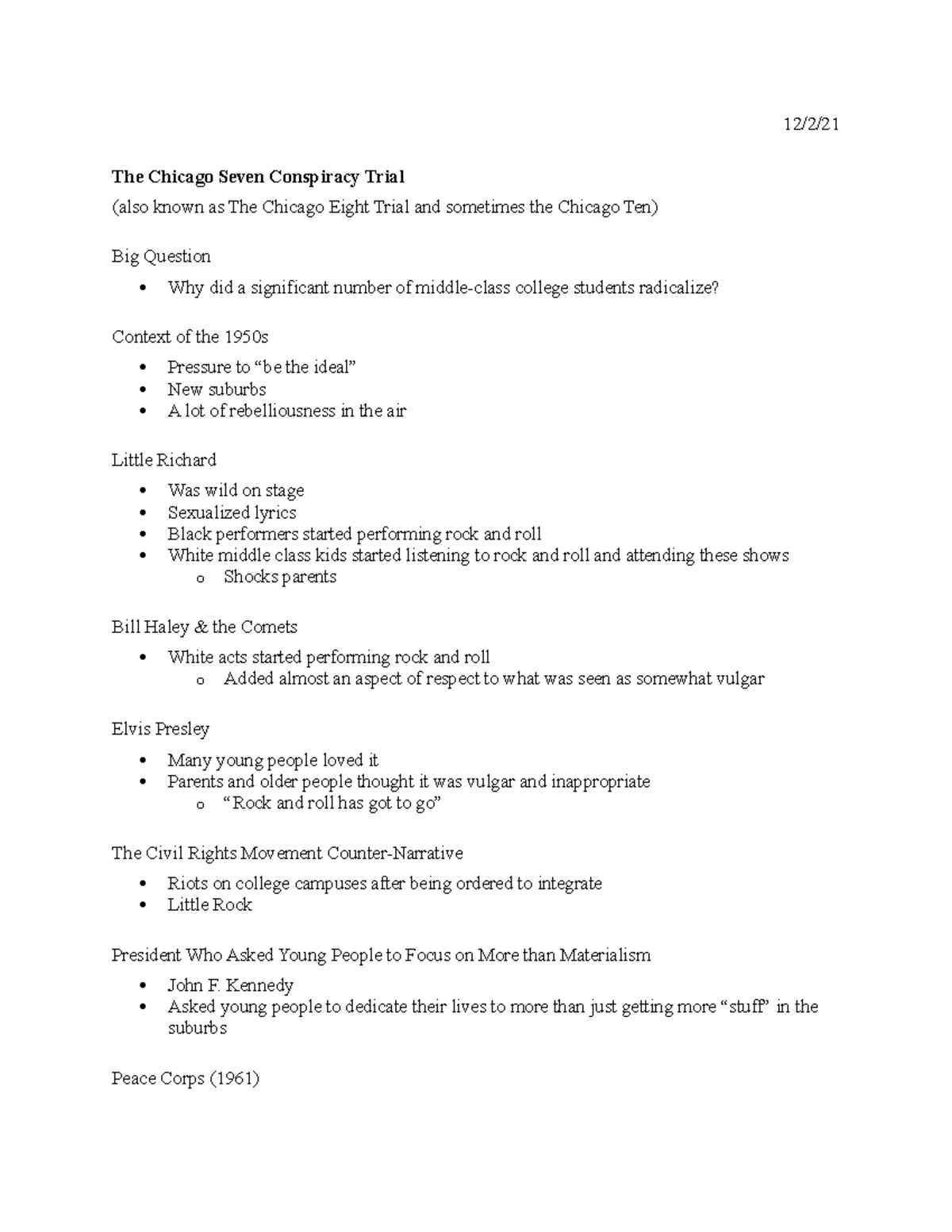 HIST134 Chicago Seven Conspiracy Trial - 12/2/ The Chicago Seven ...